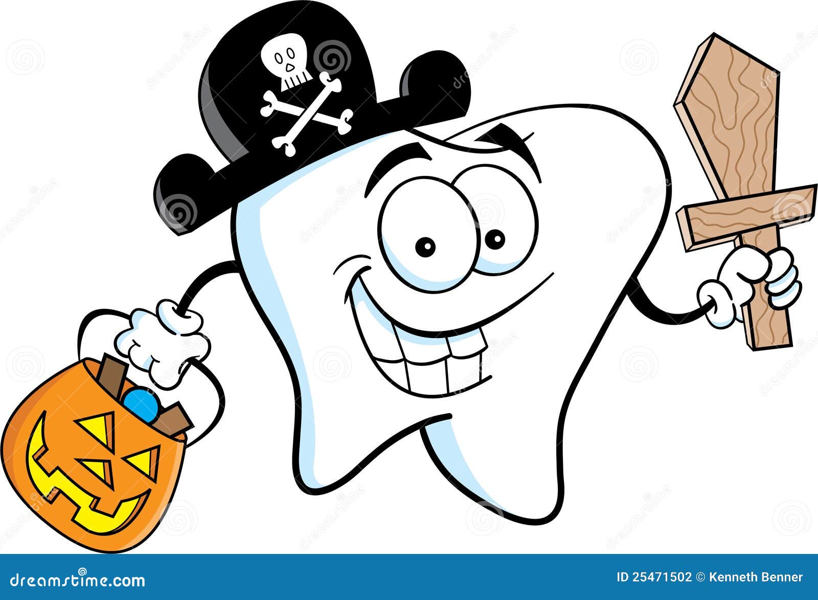 Pirate Tooth stock vector. Illustration of tooth, holiday - 25471502