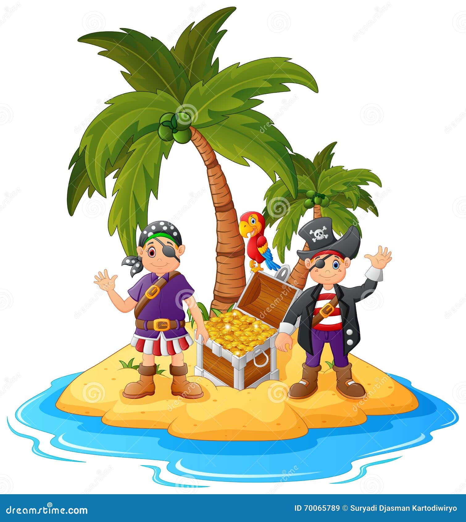 Pirate in the Treasure Island Stock Vector - Illustration of dangerous ...