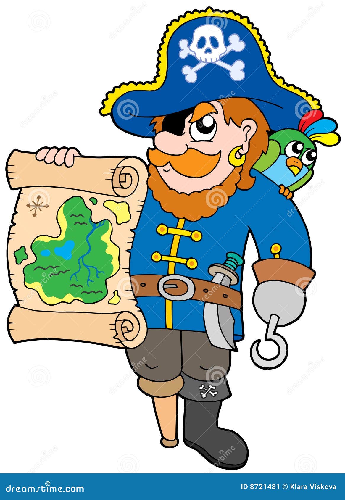 Pirate with treasure map stock vector. Illustration of bone - 8721481 Pirate with treasure map stock vector. Illustration of bone - 8721481