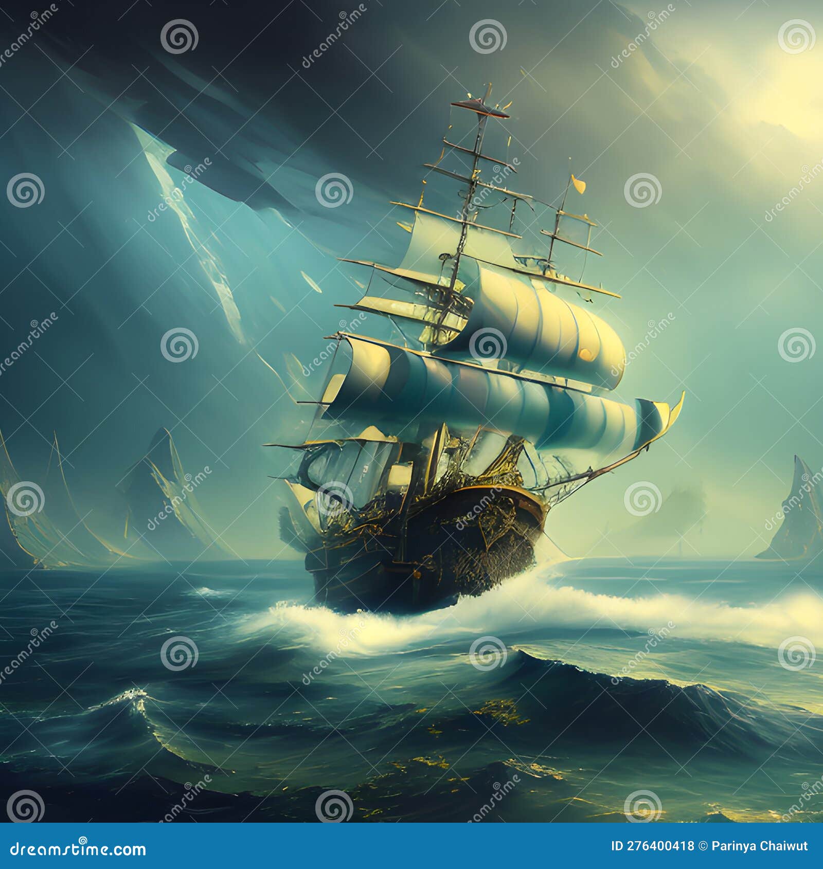 The Pirate Vortex, Generative AI Stock Illustration - Illustration of ...