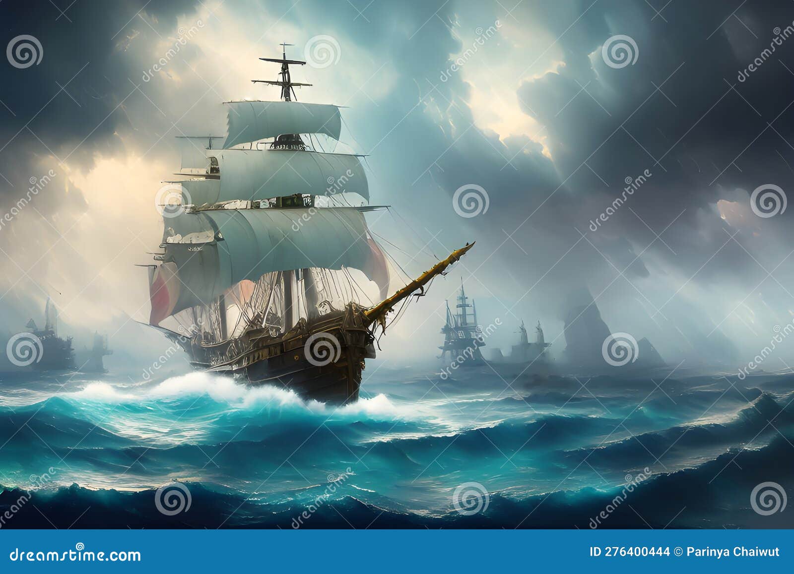 The Pirate Vortex, Generative AI Stock Photo - Image of dramatic ...