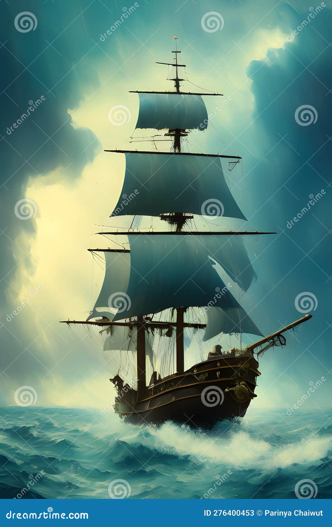 The Pirate Vortex, Generative AI Stock Illustration - Illustration of ...