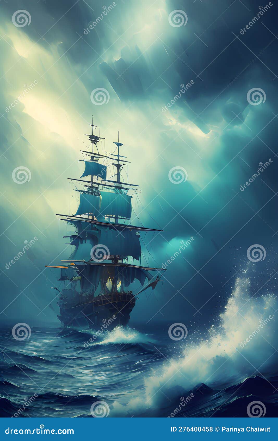 The Pirate Vortex, Generative AI Stock Illustration - Illustration of ...