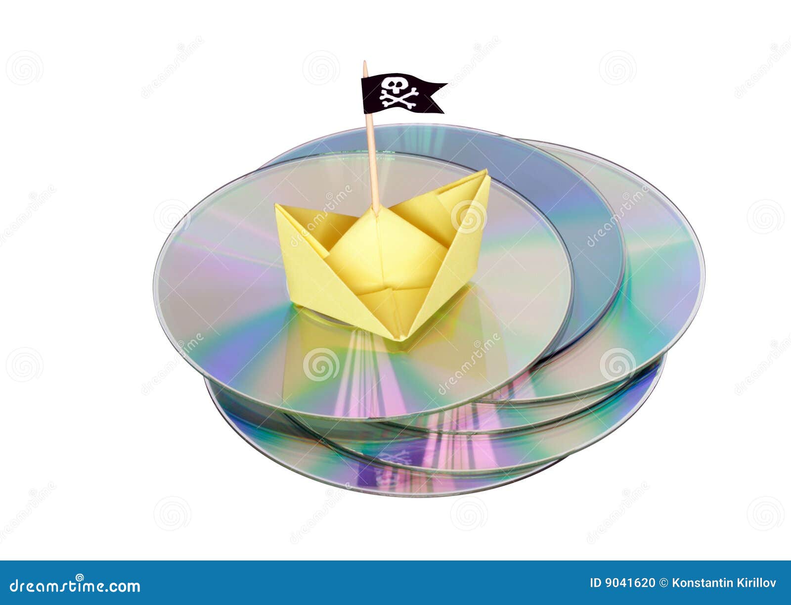 Pirated CD stock photo. Image of vessel, origami, disk - 9041620