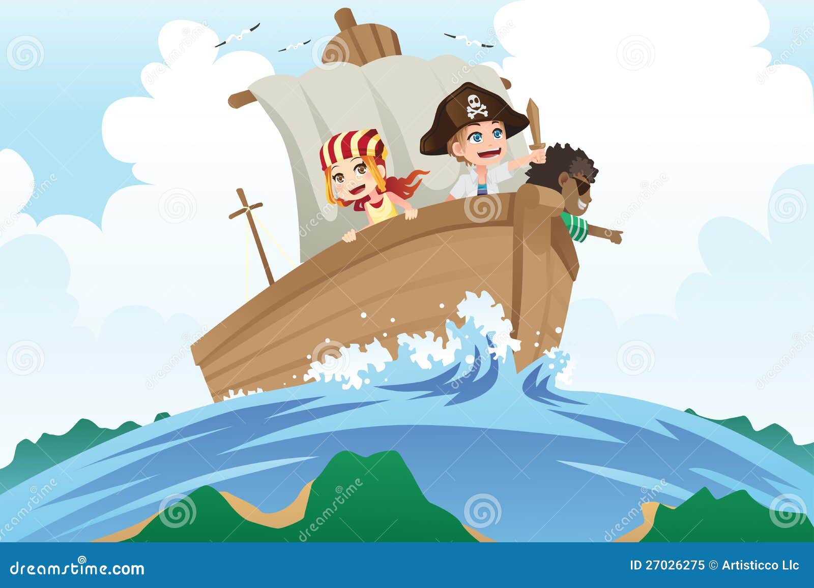 Pirates kids stock vector. Illustration of costume, adventure - 27026275