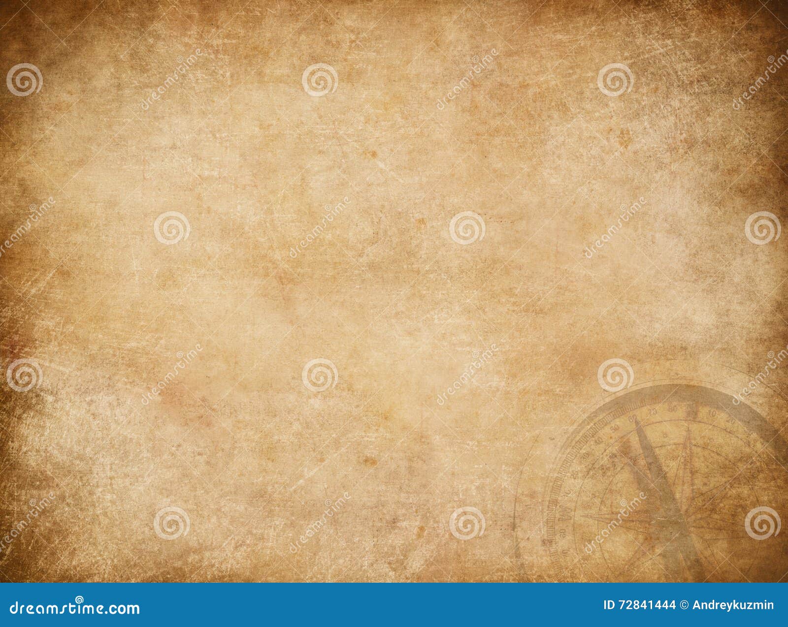 Pirates Map Background with Compass. Stock Photo - Image of pattern ...