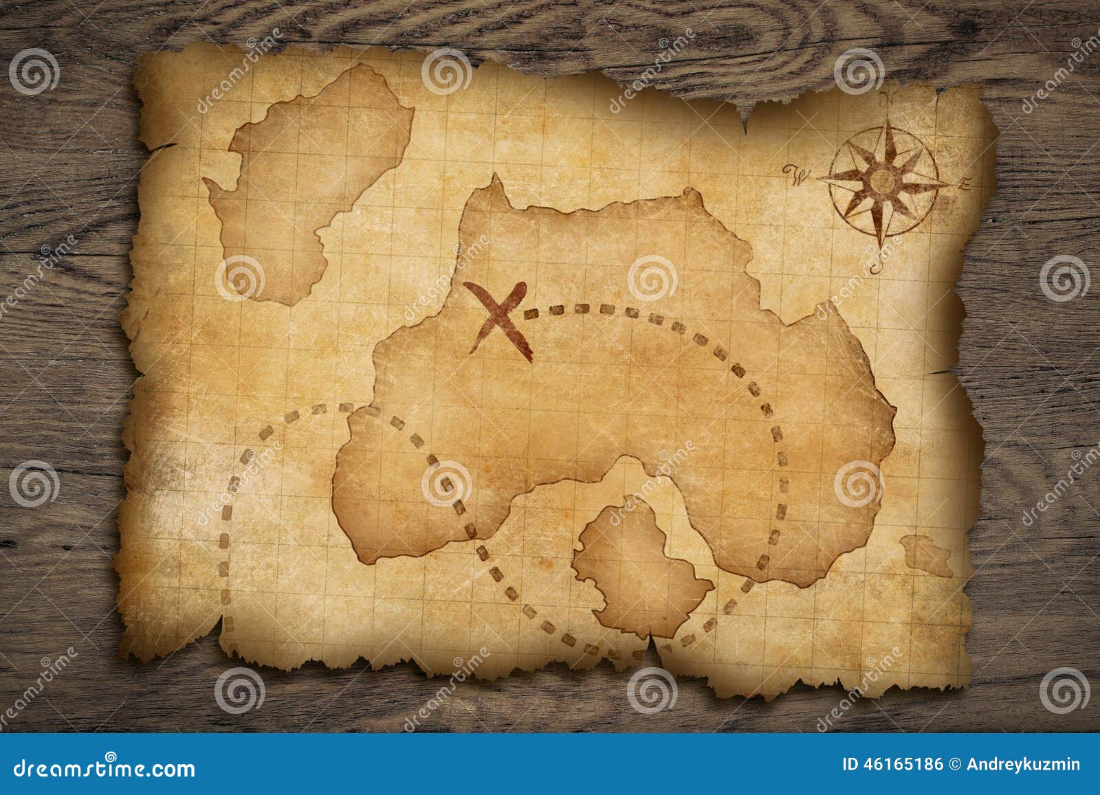 Old Pirates Parchment Treasure Map Isolated Royalty-Free Stock Image ...