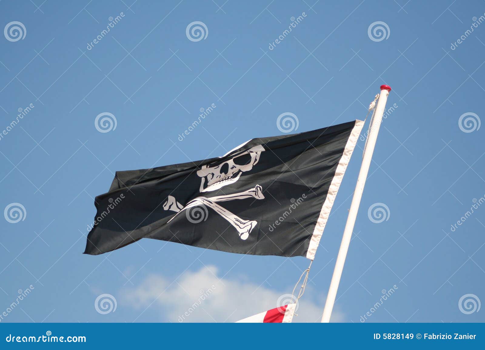 Pirates Skull and Crossed Bones Flag Stock Image - Image of skull ...
