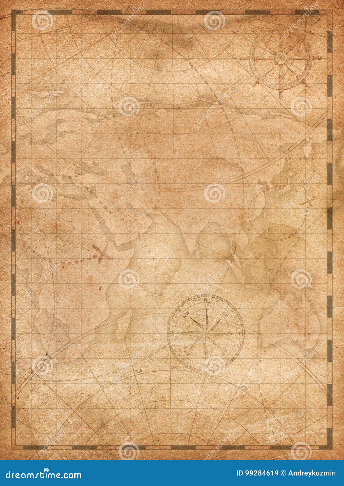 Pirates Treasure Map Vertical Background Illustration Stock ...