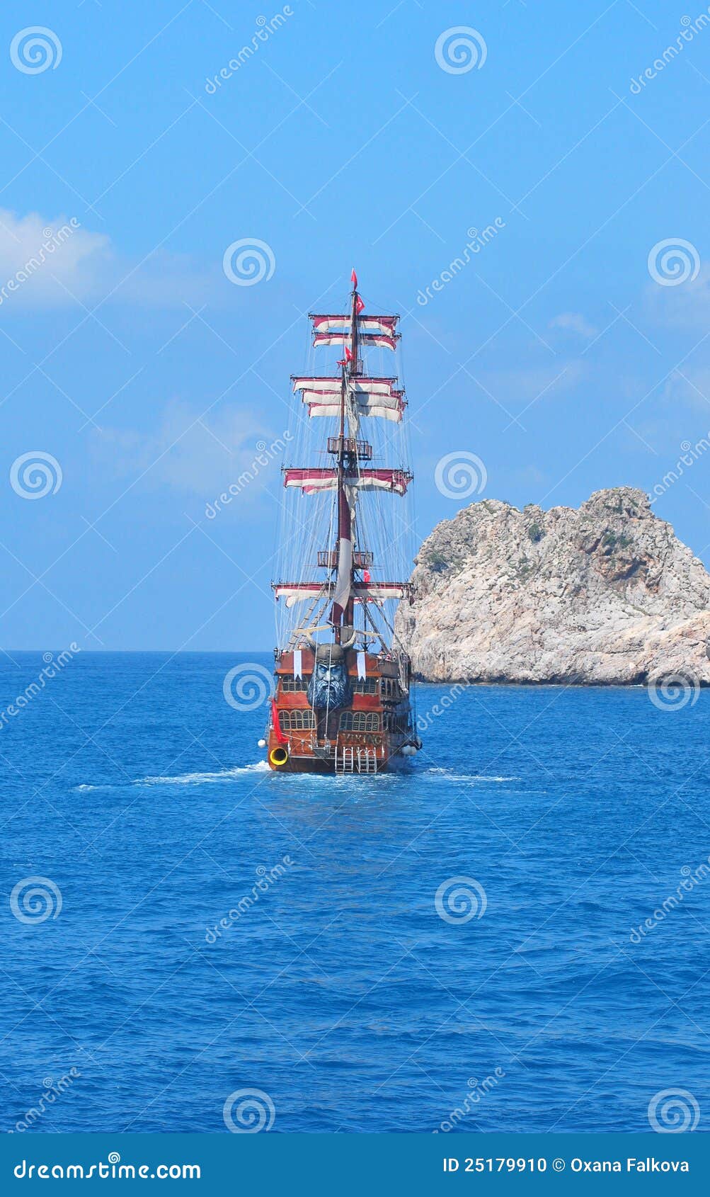 Piratical ship stock photo. Image of piracy, mediterranean - 25179910