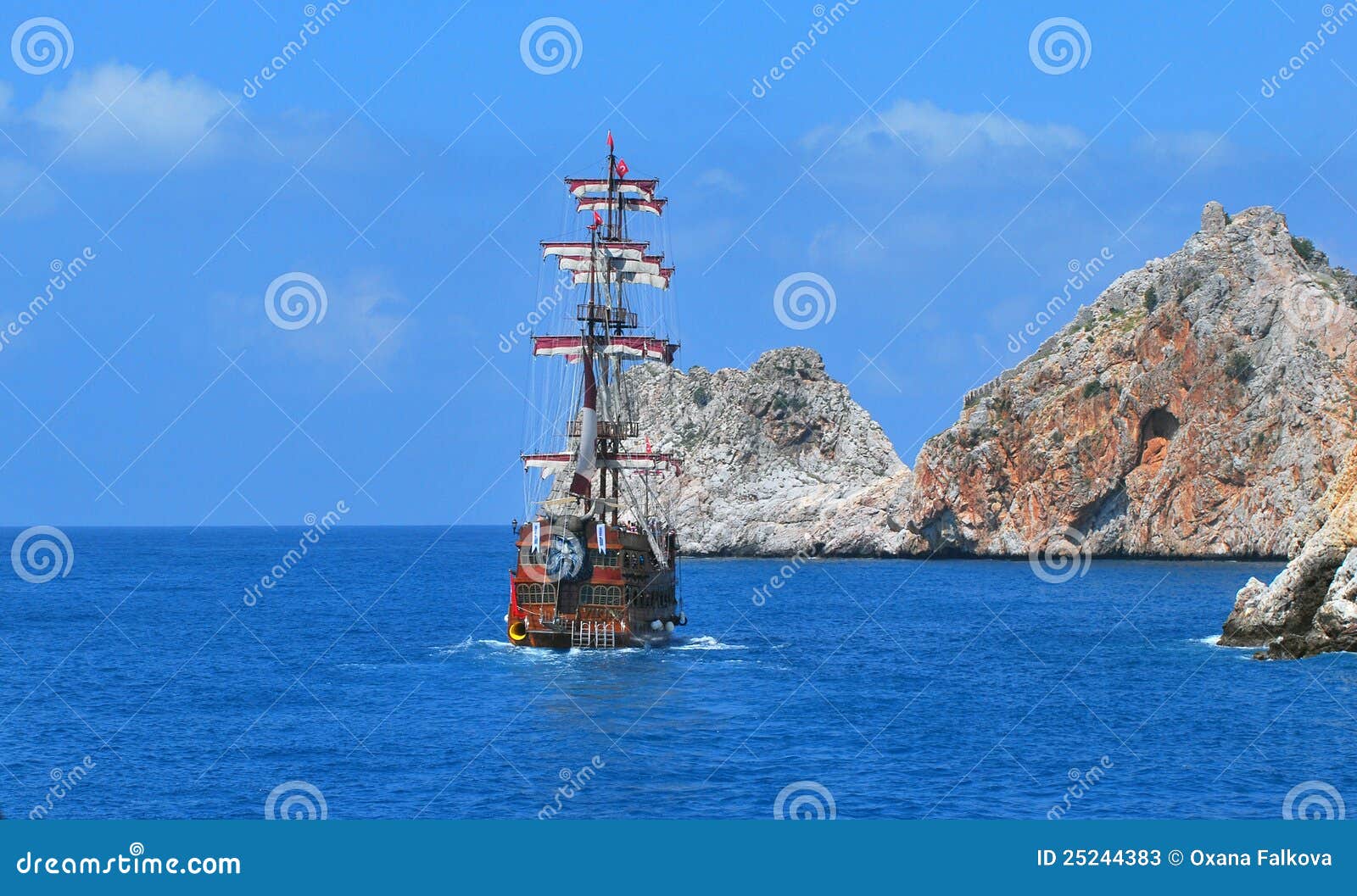 Piratical ship stock image. Image of ship, piracy, high - 25244383