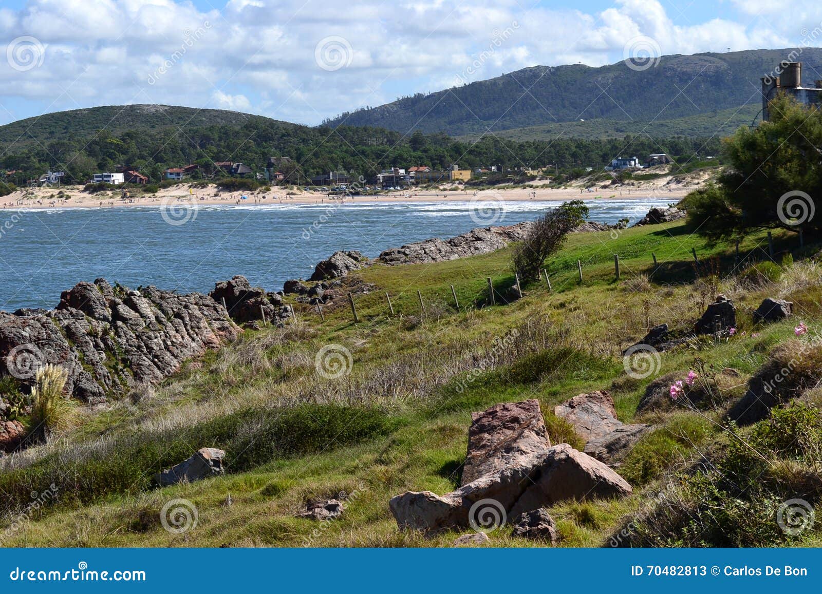 Piriapolis, Uruguay stock image. Image of clouds, rocks - 70482813