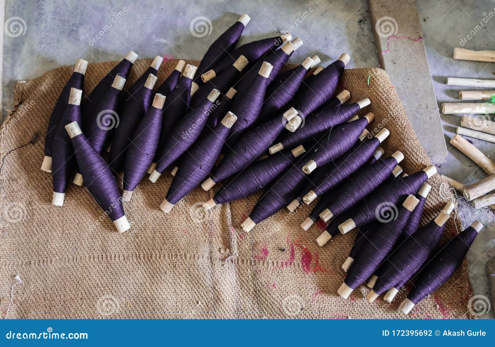 Pirn Bobbin for Hand Shuttle for Handloom Weaving Saree Stock Photo ...