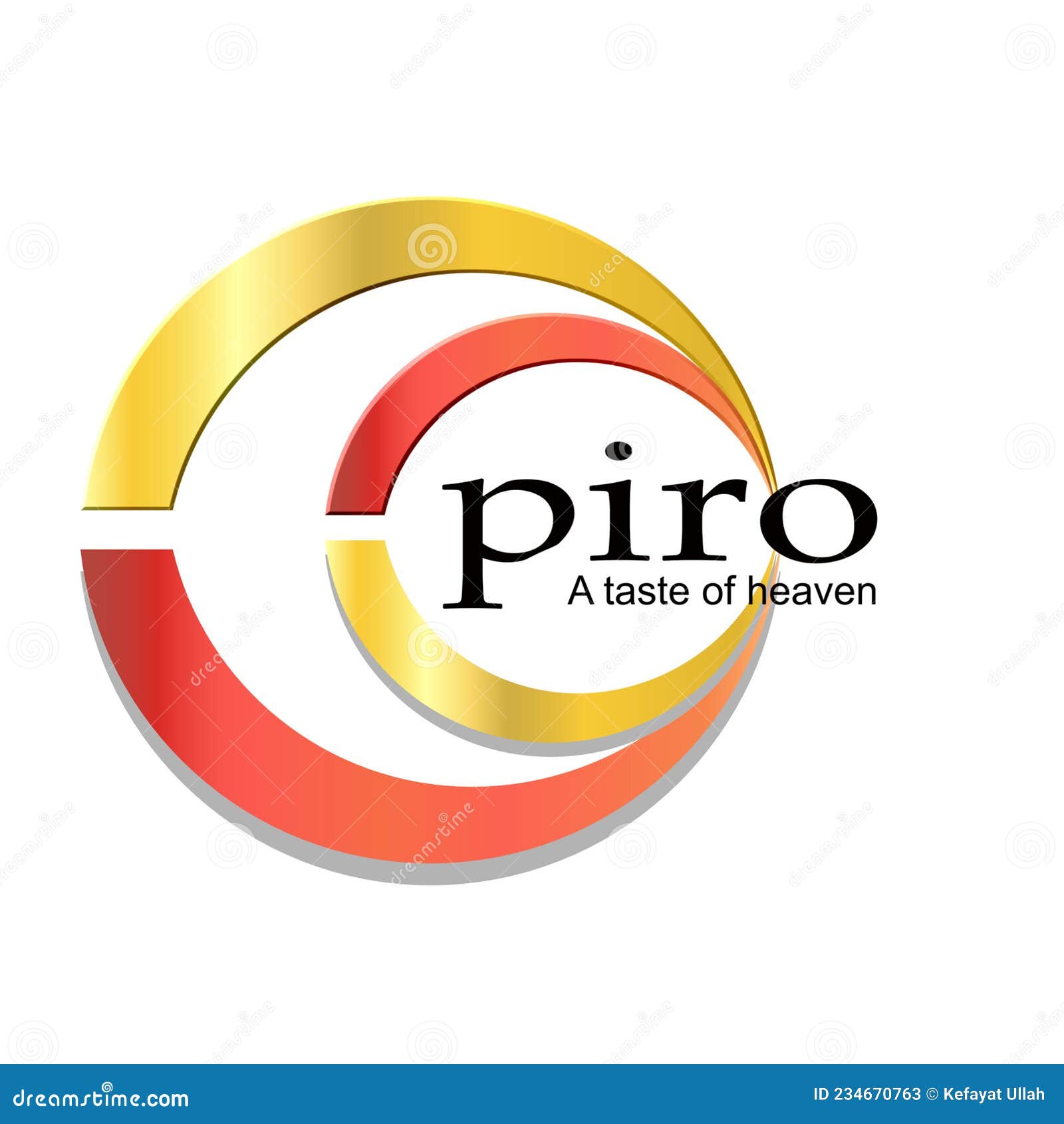 Piro a Taste of Heaven Logo Design Editorial Stock Photo - Illustration ...