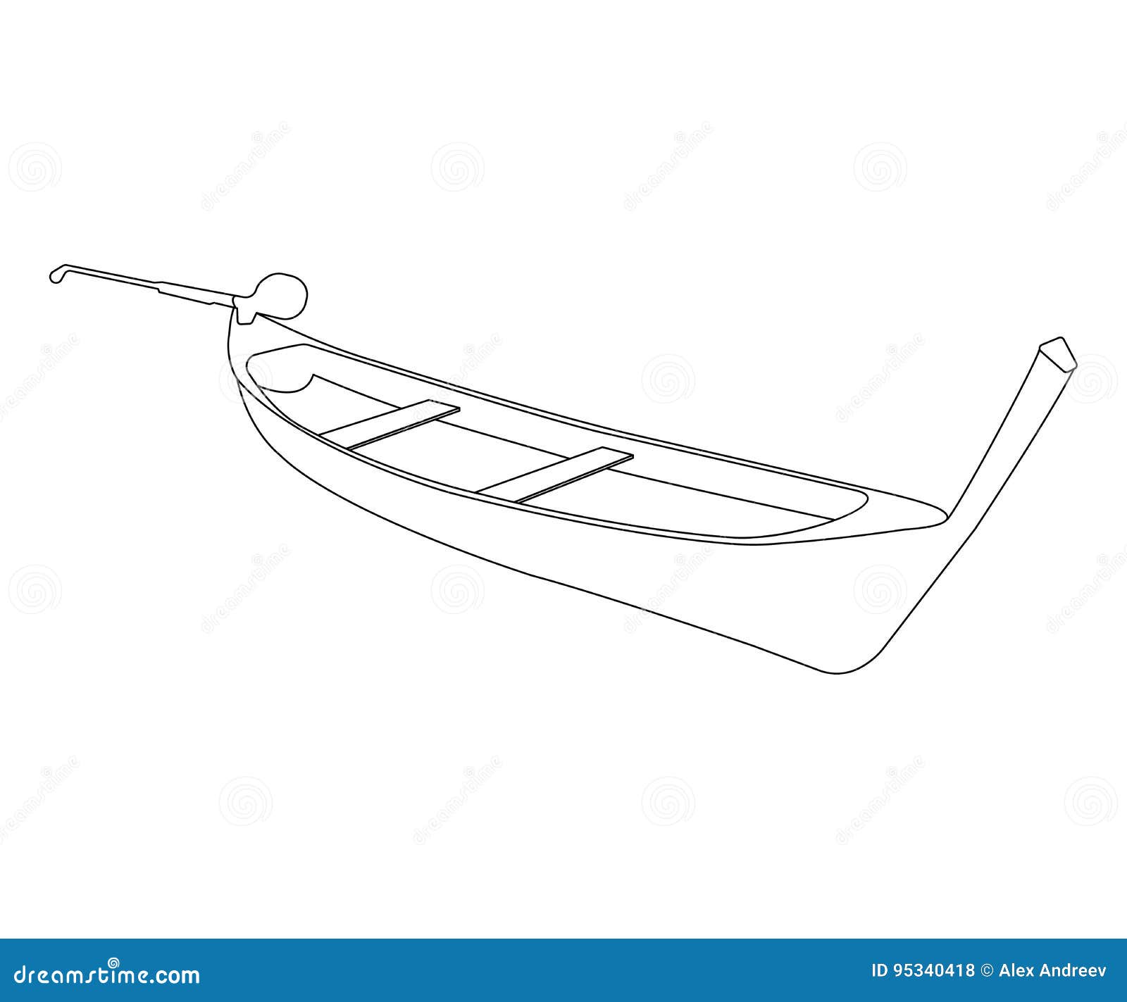 Pirogue Flat Icon and Sign. Outline Vector Illustration Stock Vector ...