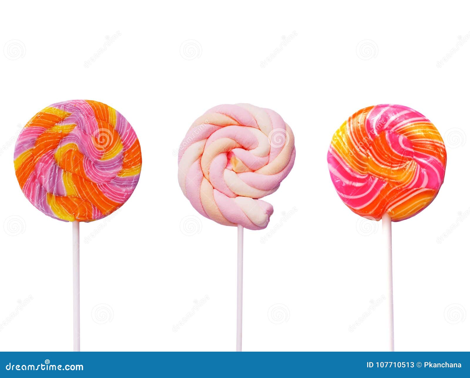 Piruleta Colorida Aislada En El Fondo Blanco Imagen de archivo - Imagen ...