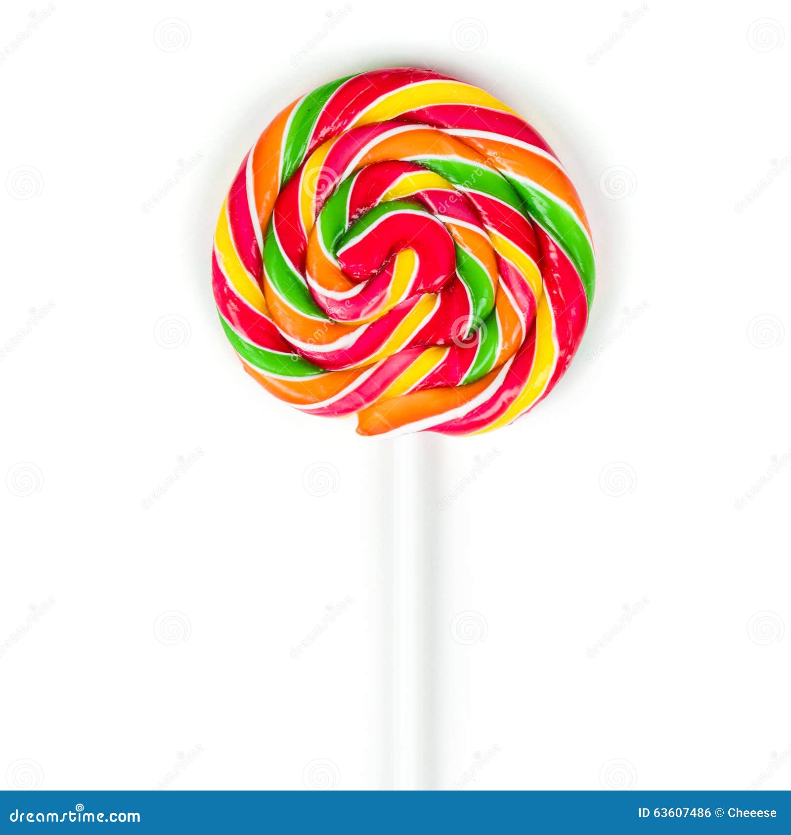 Piruleta Colorida Aislada En El Fondo Blanco Foto de archivo - Imagen ...