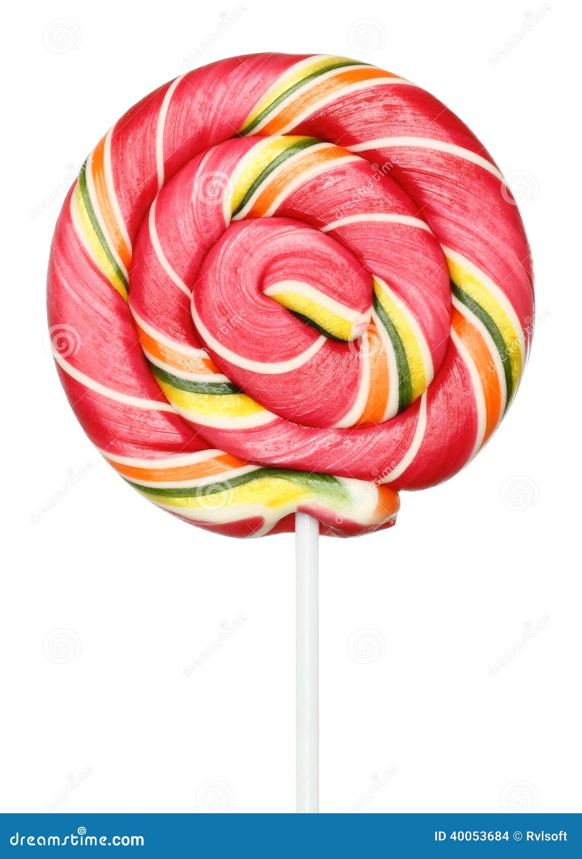 Piruleta espiral colorida foto de archivo. Imagen de postre - 40053684