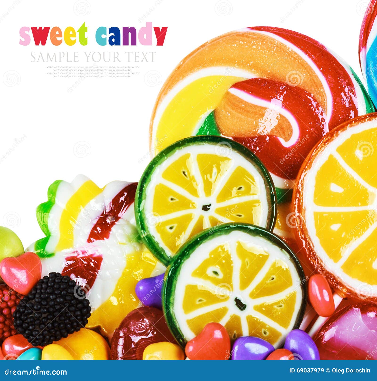 Piruletas Multicoloras, Caramelo Y Chicle Imagen de archivo - Imagen de ...