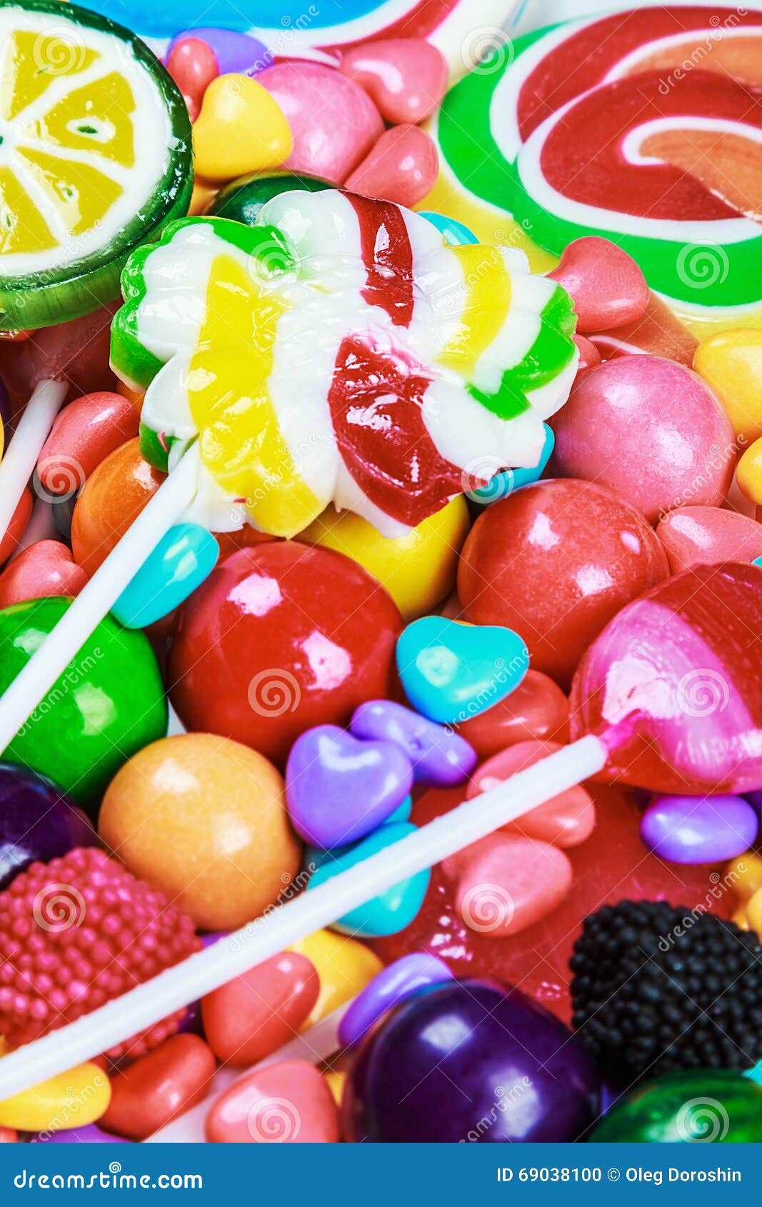 Piruletas Multicoloras, Caramelo Y Chicle Foto de archivo - Imagen de ...