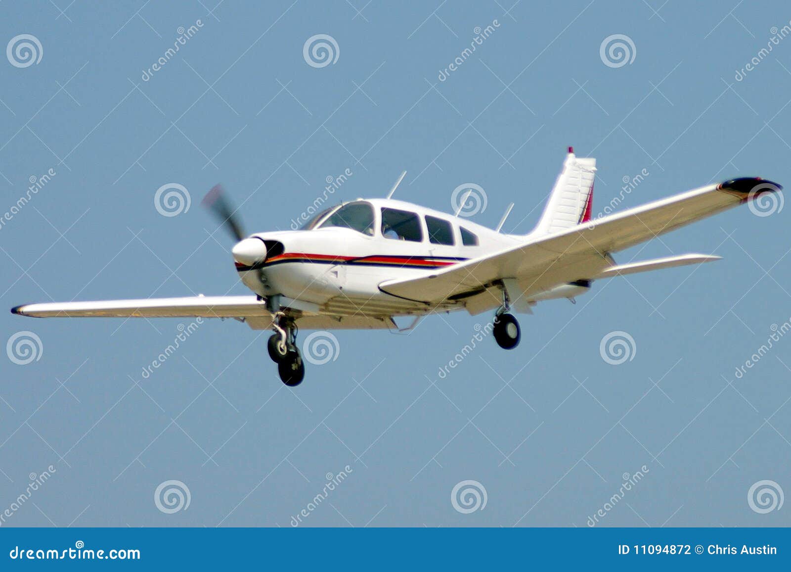 Private Aircraft on Approach Stock Photo - Image of transport, civilian ...