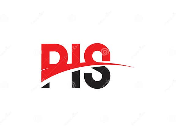 PIS Letter Initial Logo Design Vector Illustration Stock Vector ...