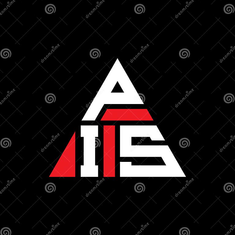 PIS Triangle Letter Logo Design with Triangle Shape. PIS Triangle Logo ...
