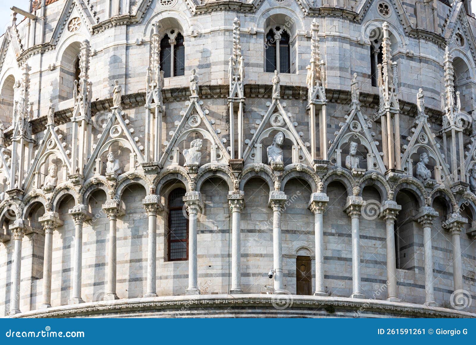 Close-up on Exterior Facade of Catholic Basilica in Pisa Stock Image ...