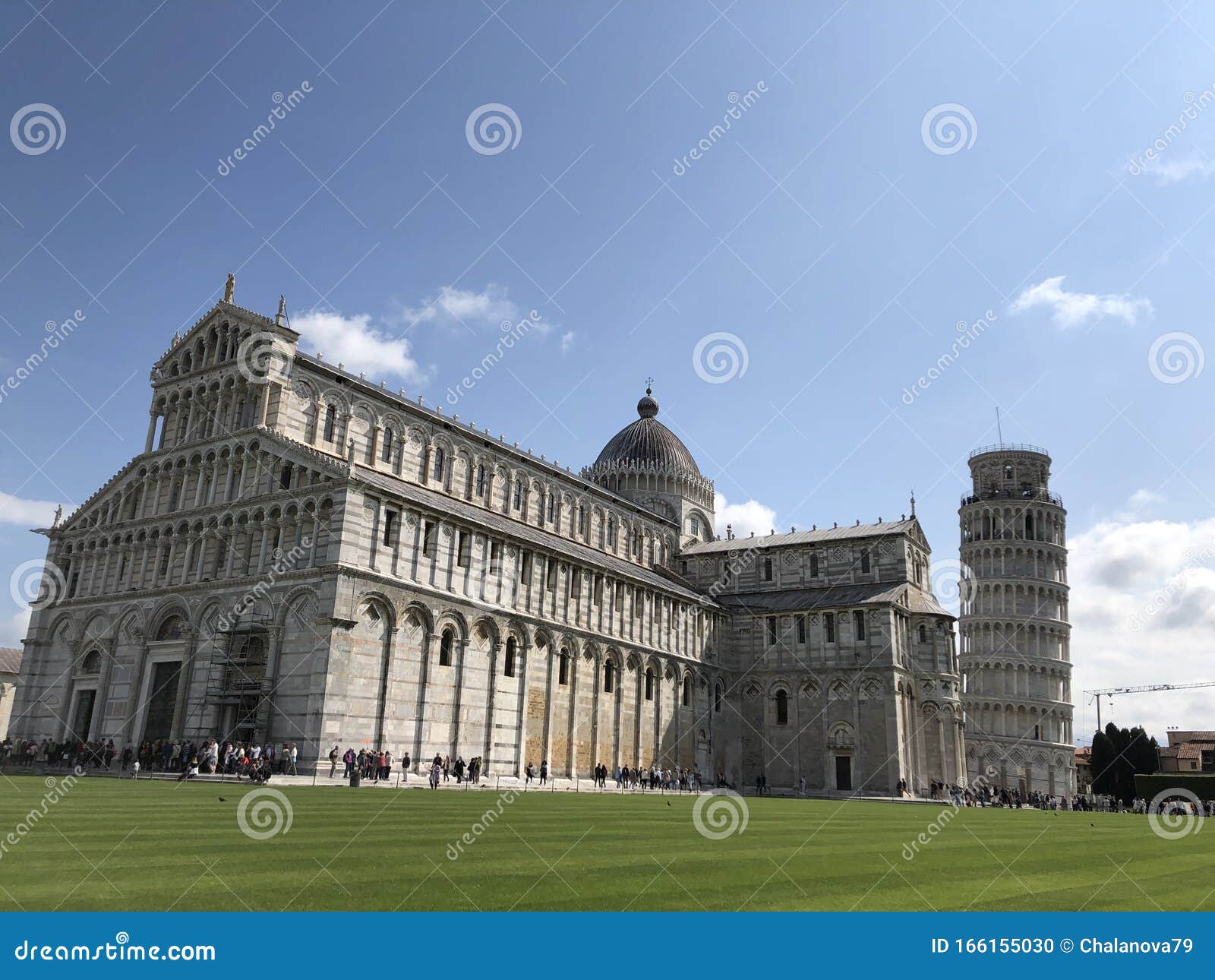 Pisa Cathedral and Falling Tower Italy Stock Photo - Image of monument ...