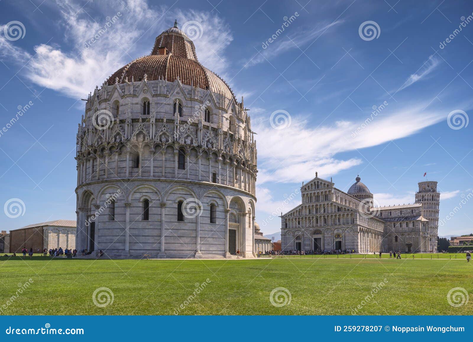 Pisa, Italy Leaning Tower of Pisa and Duomo Stock Image - Image of ...