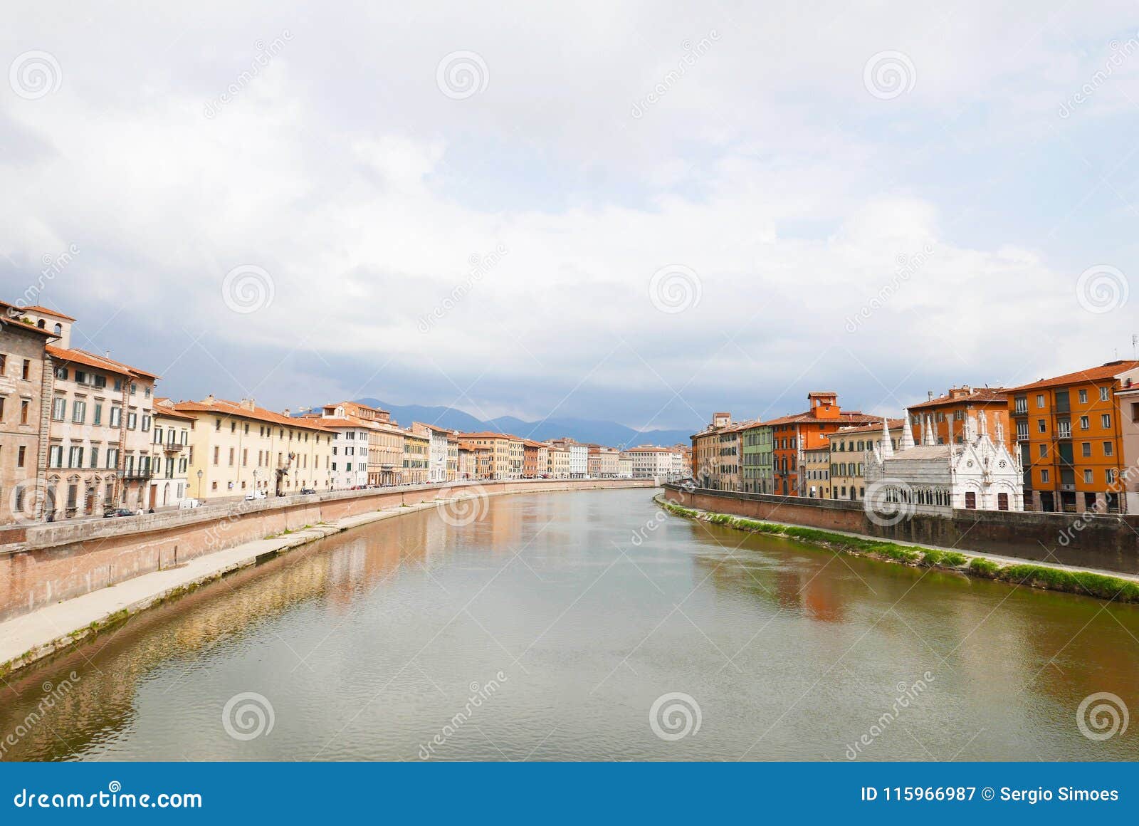 Pisa Stad I Tuscany, Italien Fotografering för Bildbyråer - Bild av ...