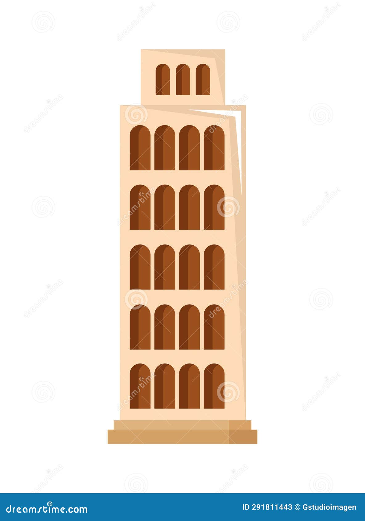 Pisa tower isolated stock vector. Illustration of tourism - 291811443 Pisa tower isolated stock vector. Illustration of tourism - 291811443