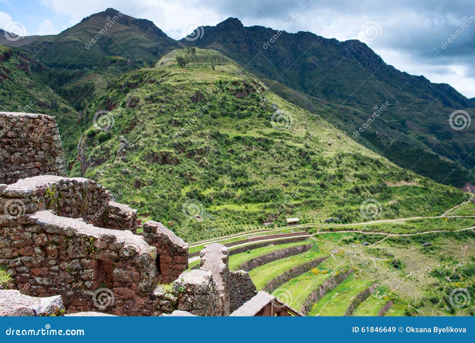 Pisac - Inca Ruins in the Sacred Valley in the Peruvian Andes, Stock ...