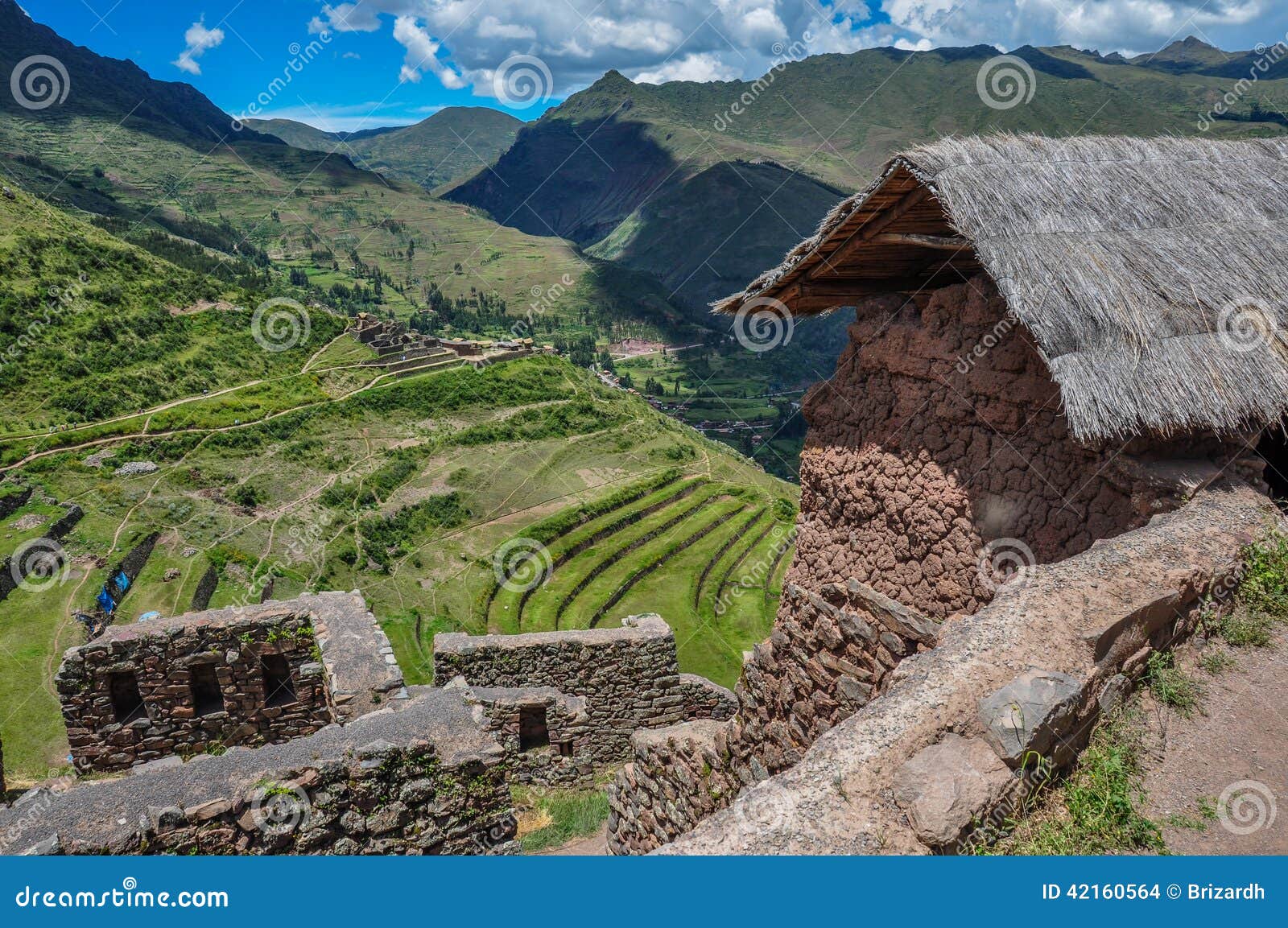 Pisac Incas Ruins, Sacred Valley, Peru Stock Photo - Image of national ...
