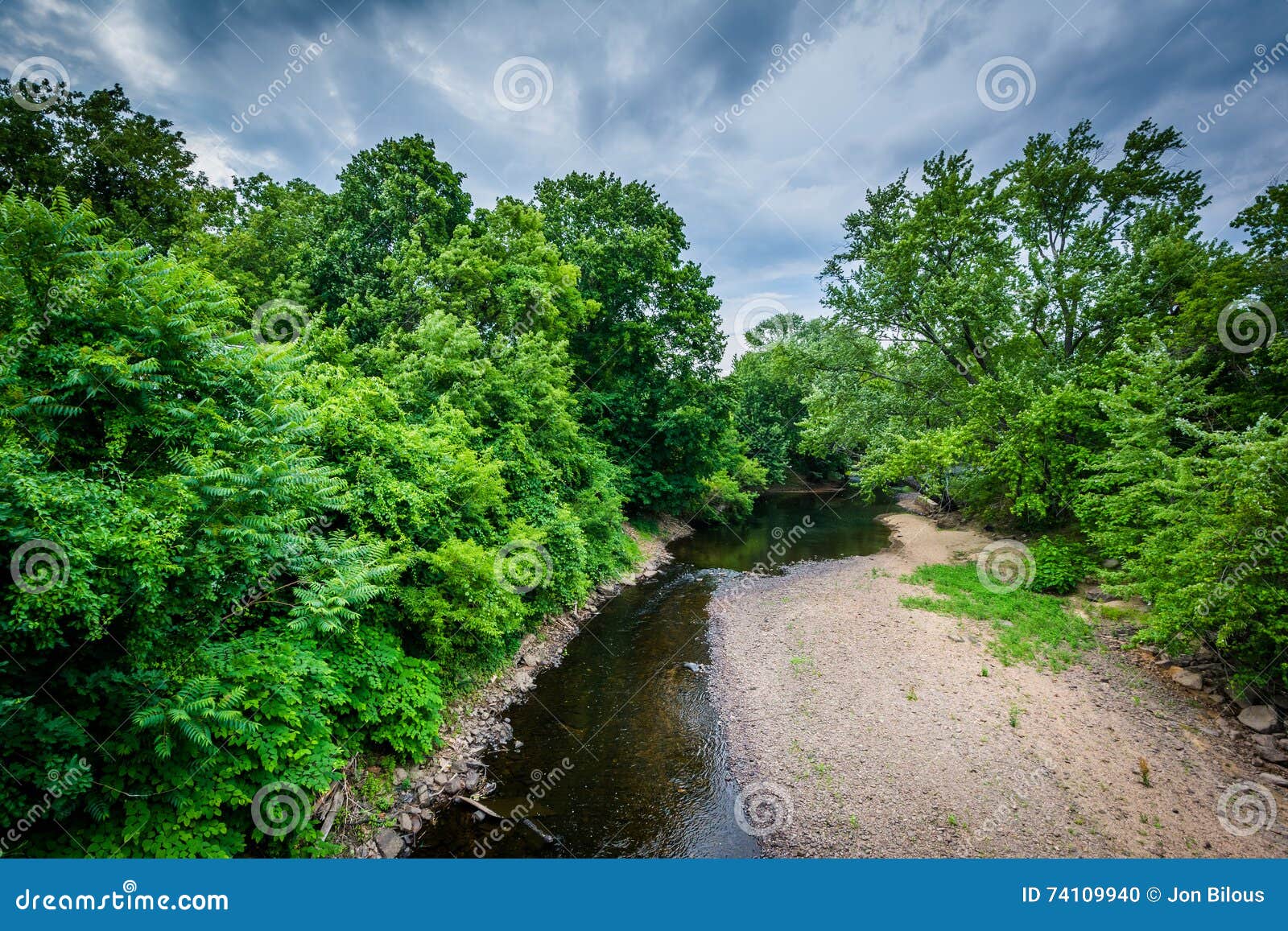 The Piscataquog River, in Manchester, New Hampshire. Stock Photo ...