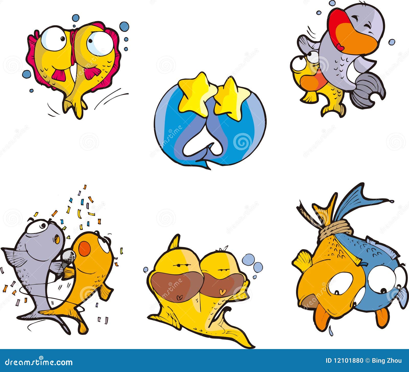 Pisces stock illustration. Illustration of fishes, colorful - 12101880