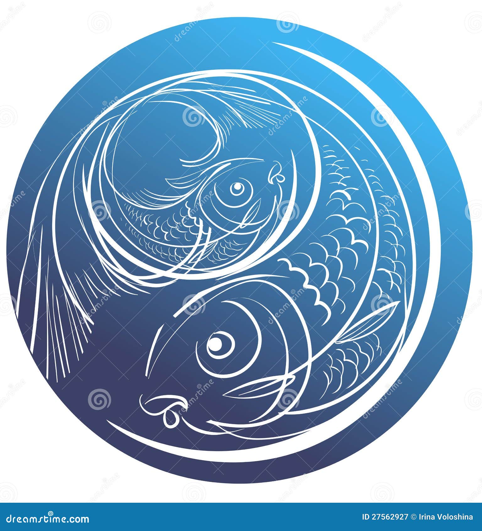 Pisces stock illustration. Illustration of japanese, festive - 27562927