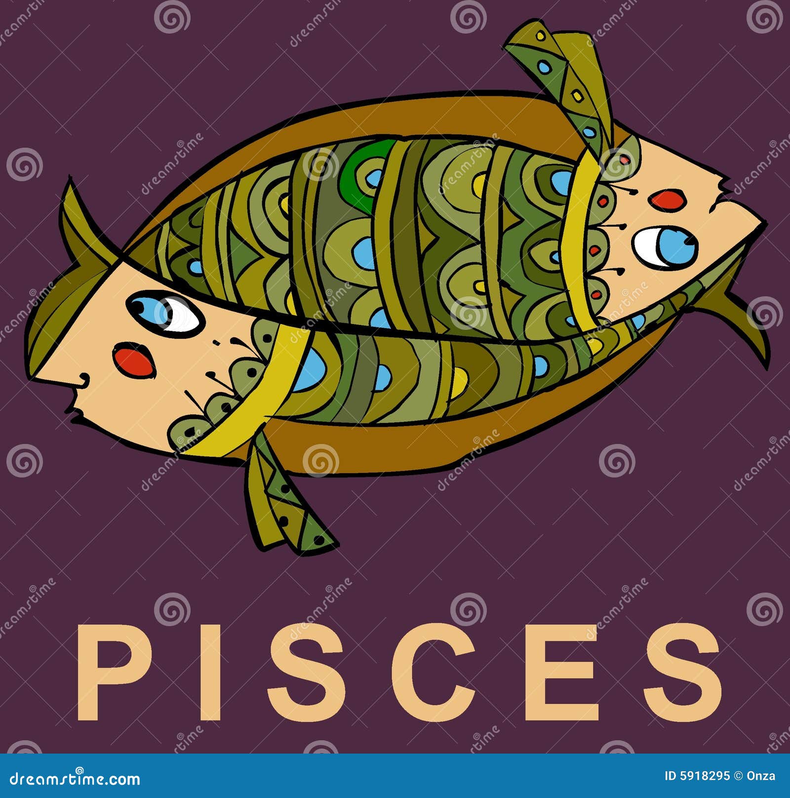 Pisces stock vector. Illustration of fish, beautiful, popular - 5918295