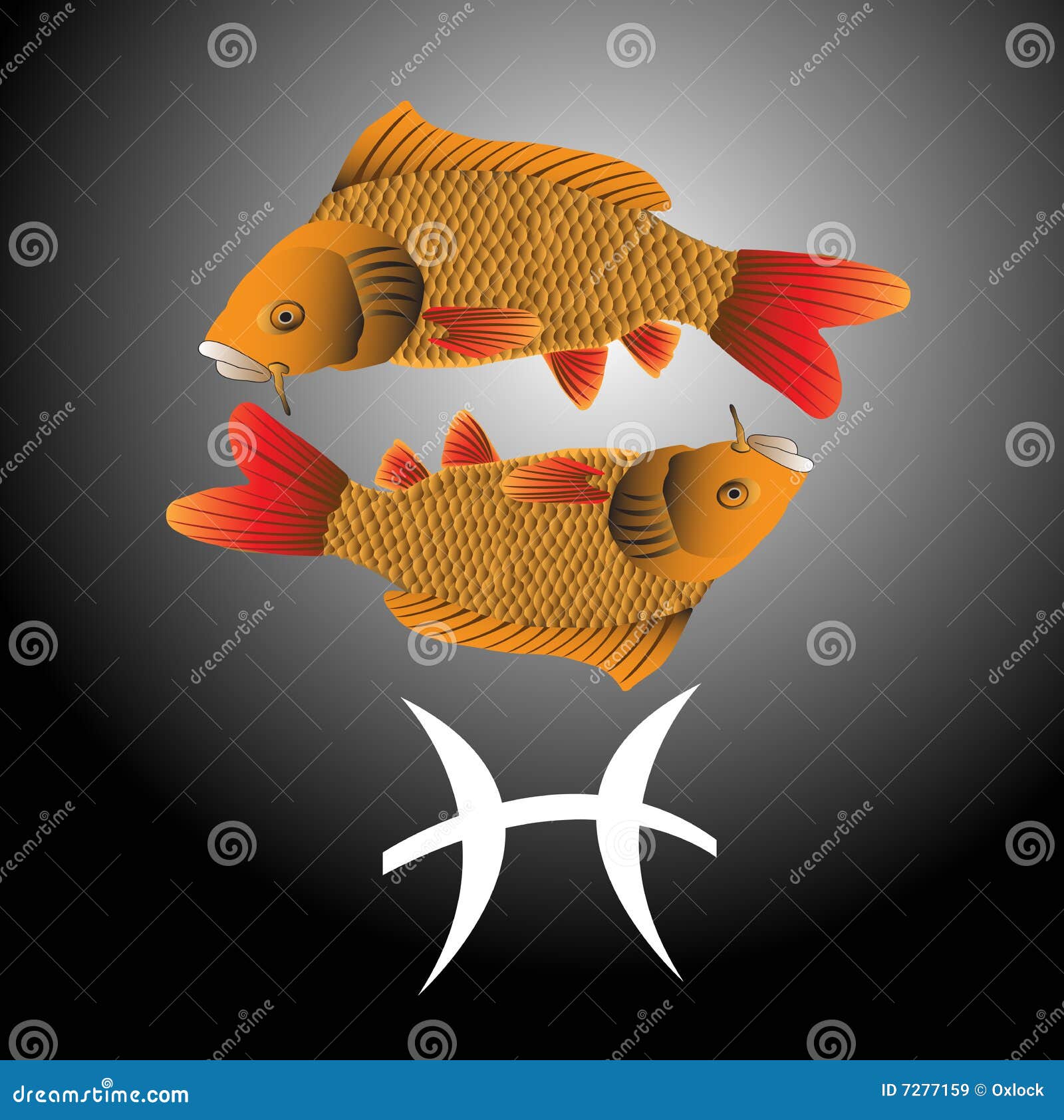 Pisces stock vector. Illustration of pair, horoscope, astrology - 7277159