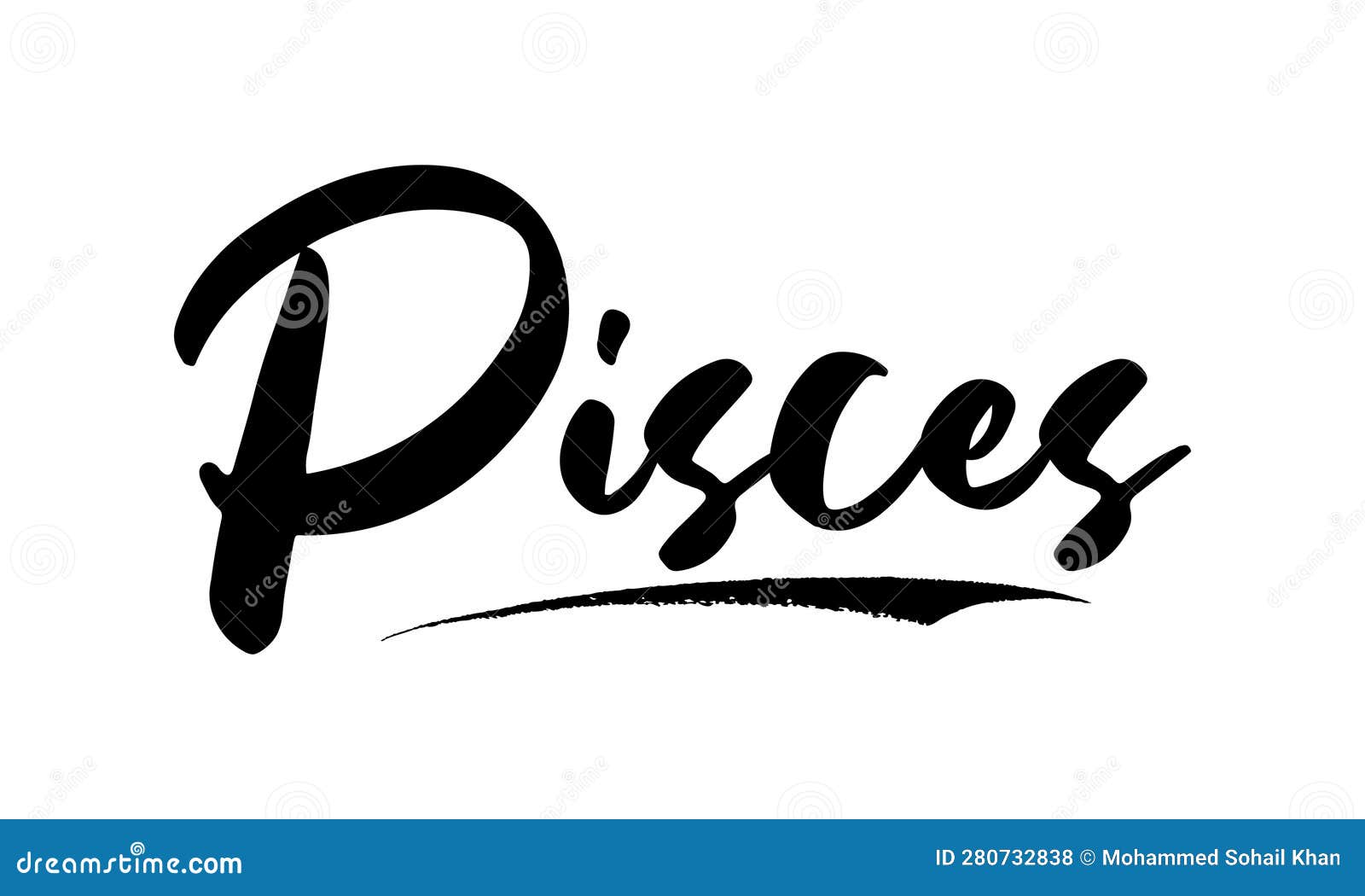 Pisces Bold Typography Lettering Text Vector Design Quote Stock Vector ...