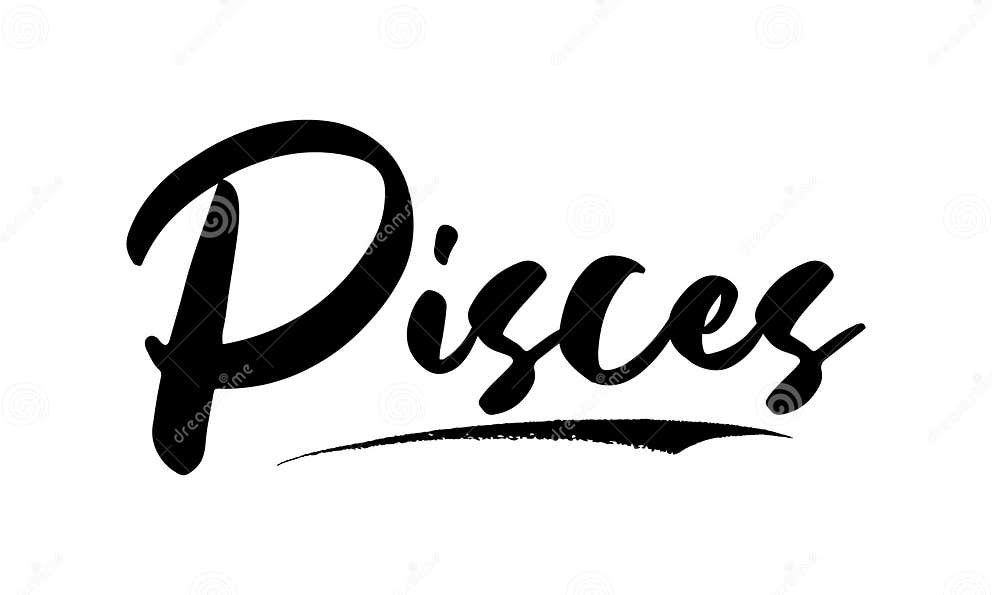 Pisces Bold Typography Lettering Text Vector Design Quote Stock Vector ...