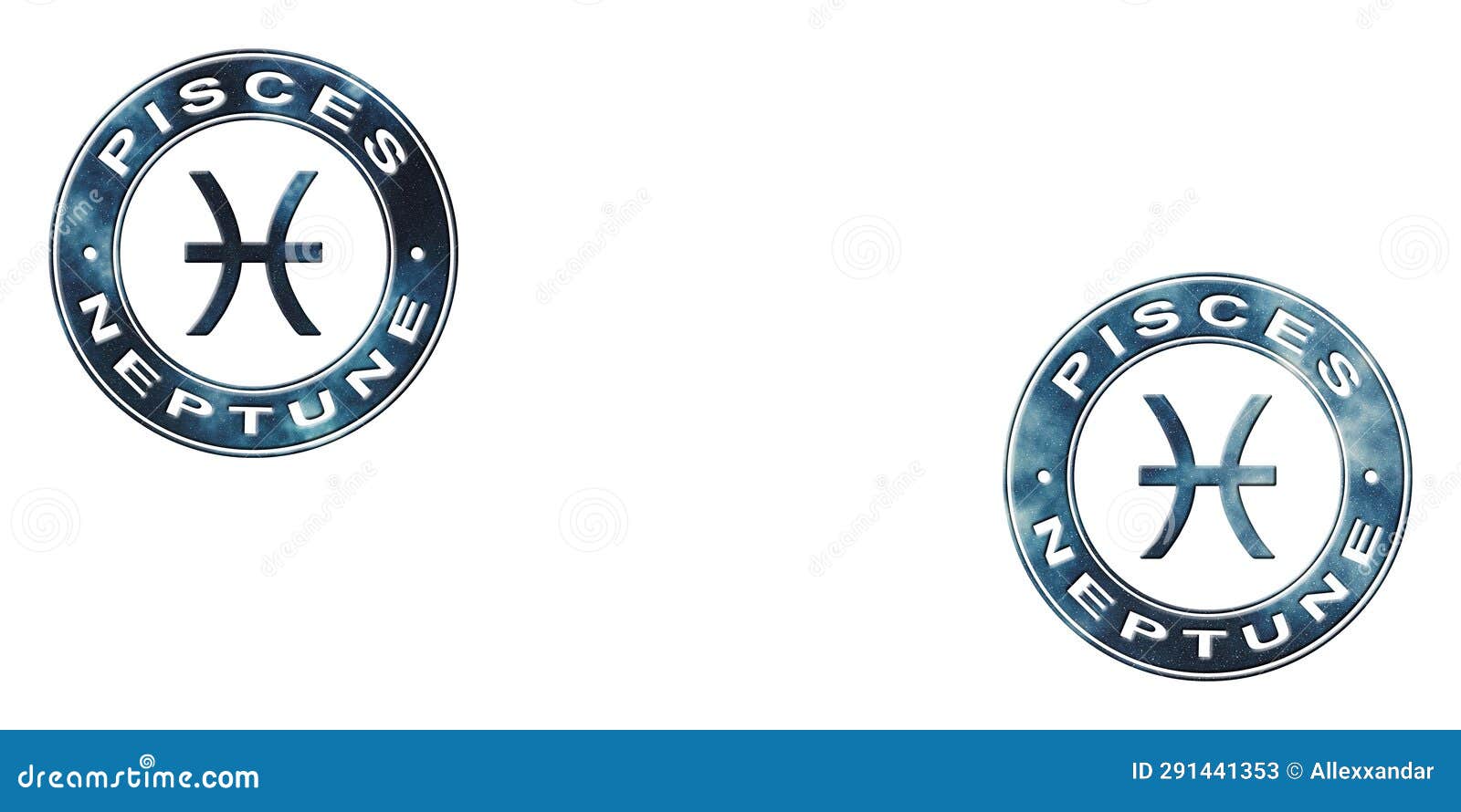 Pisces and Pisces Compatibility Stock Illustration - Illustration of ...