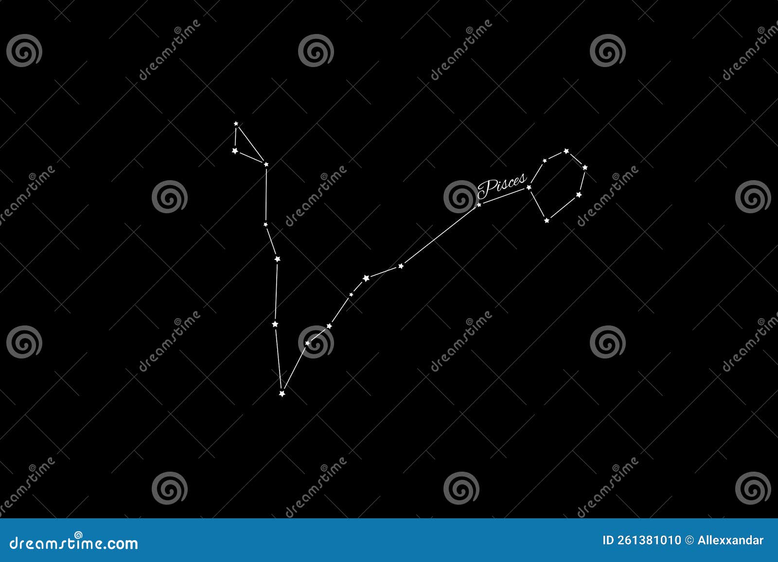 Pisces Constellation In Outer Space Royalty-Free Stock Photo ...