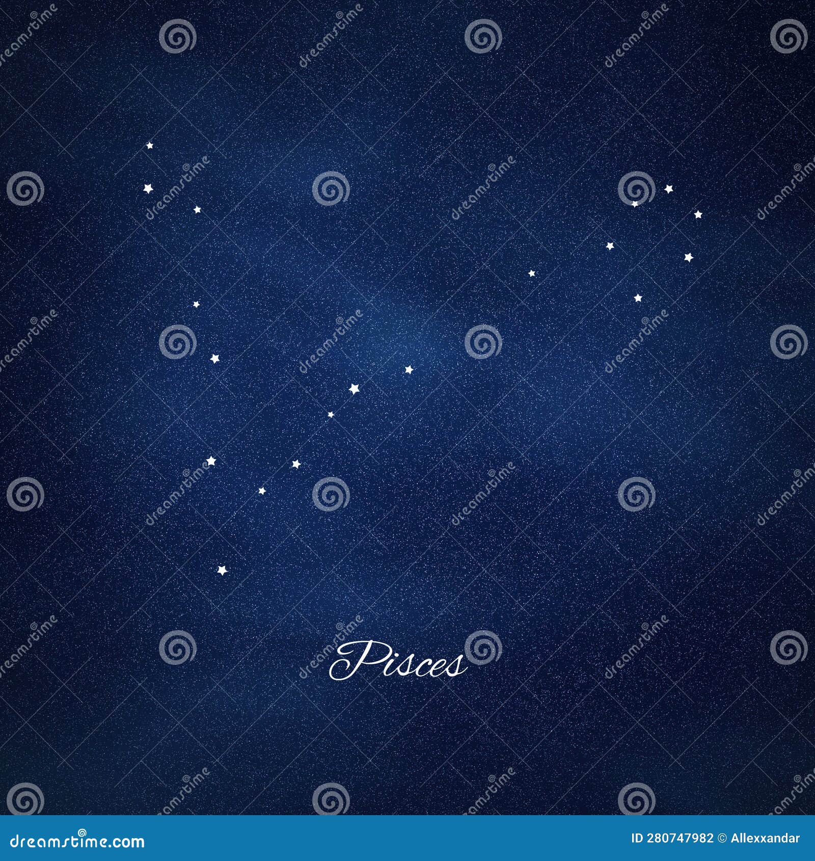 Pisces Constellation In Outer Space Royalty-Free Stock Photo ...