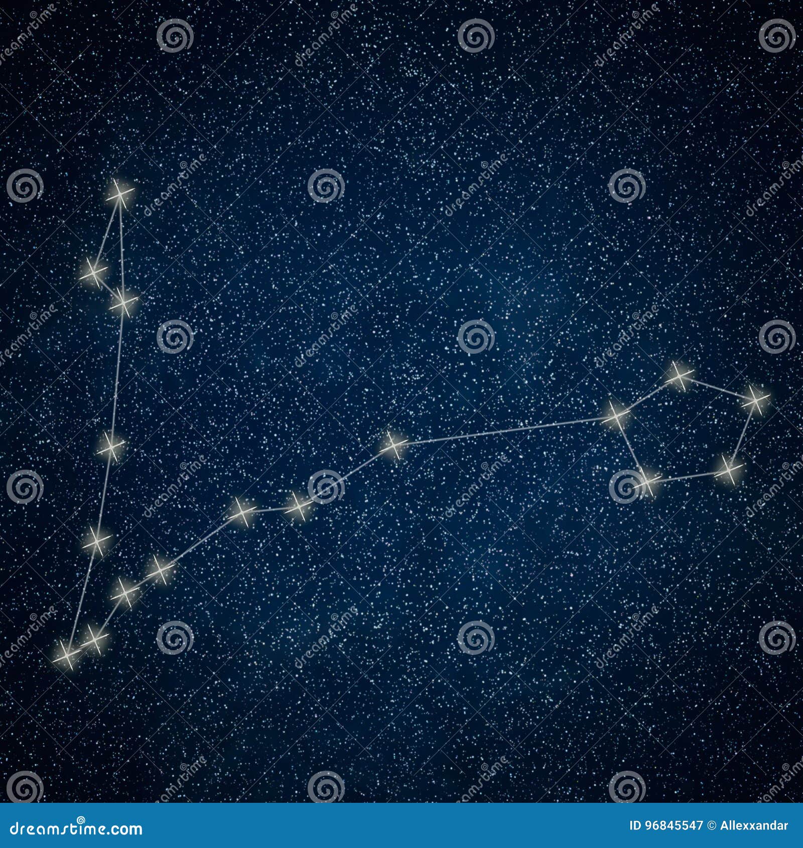 Pisces Constellation. Zodiac Sign Pisces Constellation Stock ...