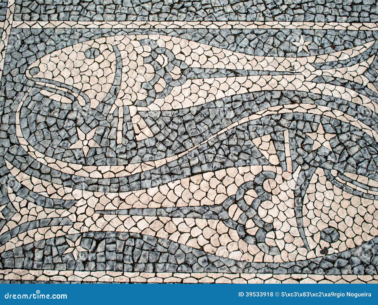 Pisces figure stock photo. Image of pavement, black, traditional - 39533918