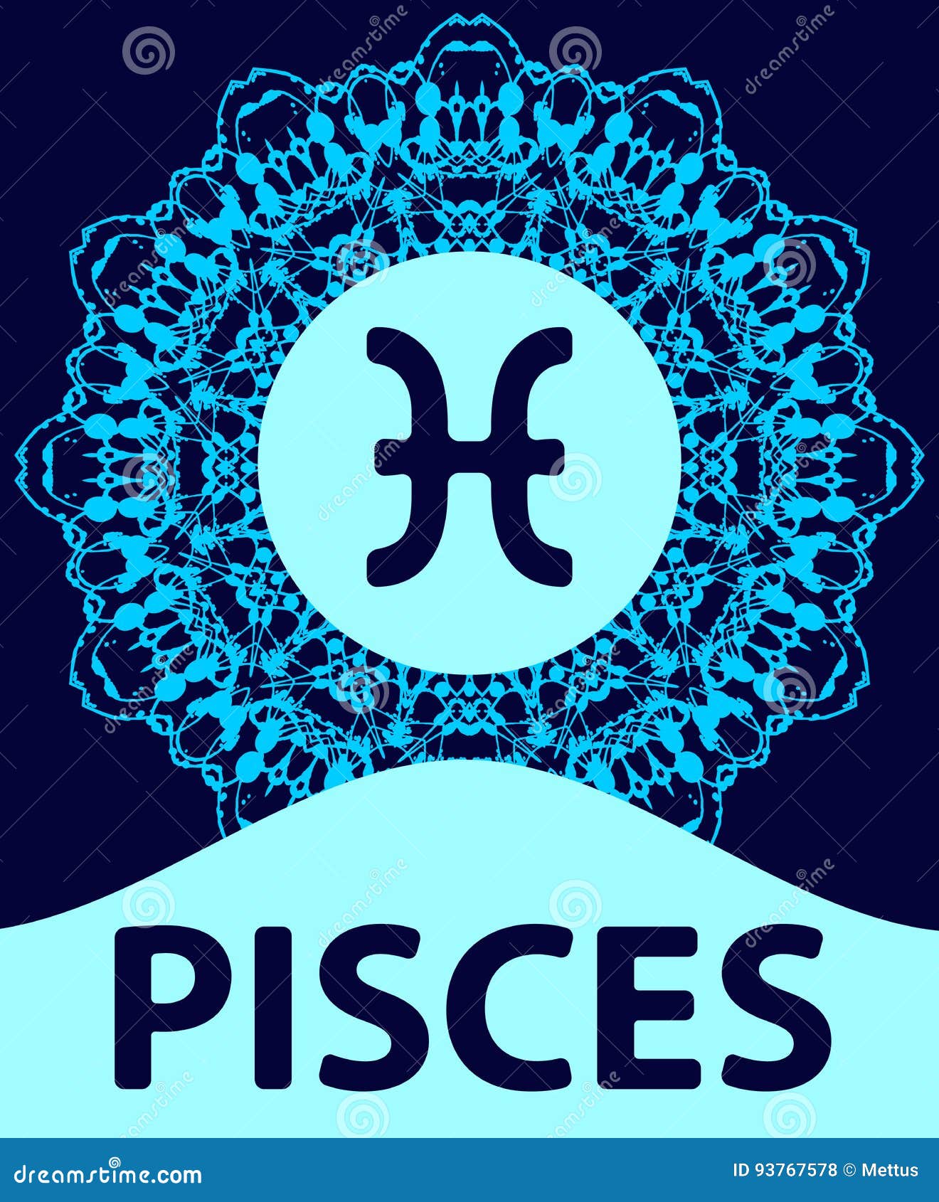 Pisces Fish In Mermaid Form Cartoon Vector | CartoonDealer.com #4491861