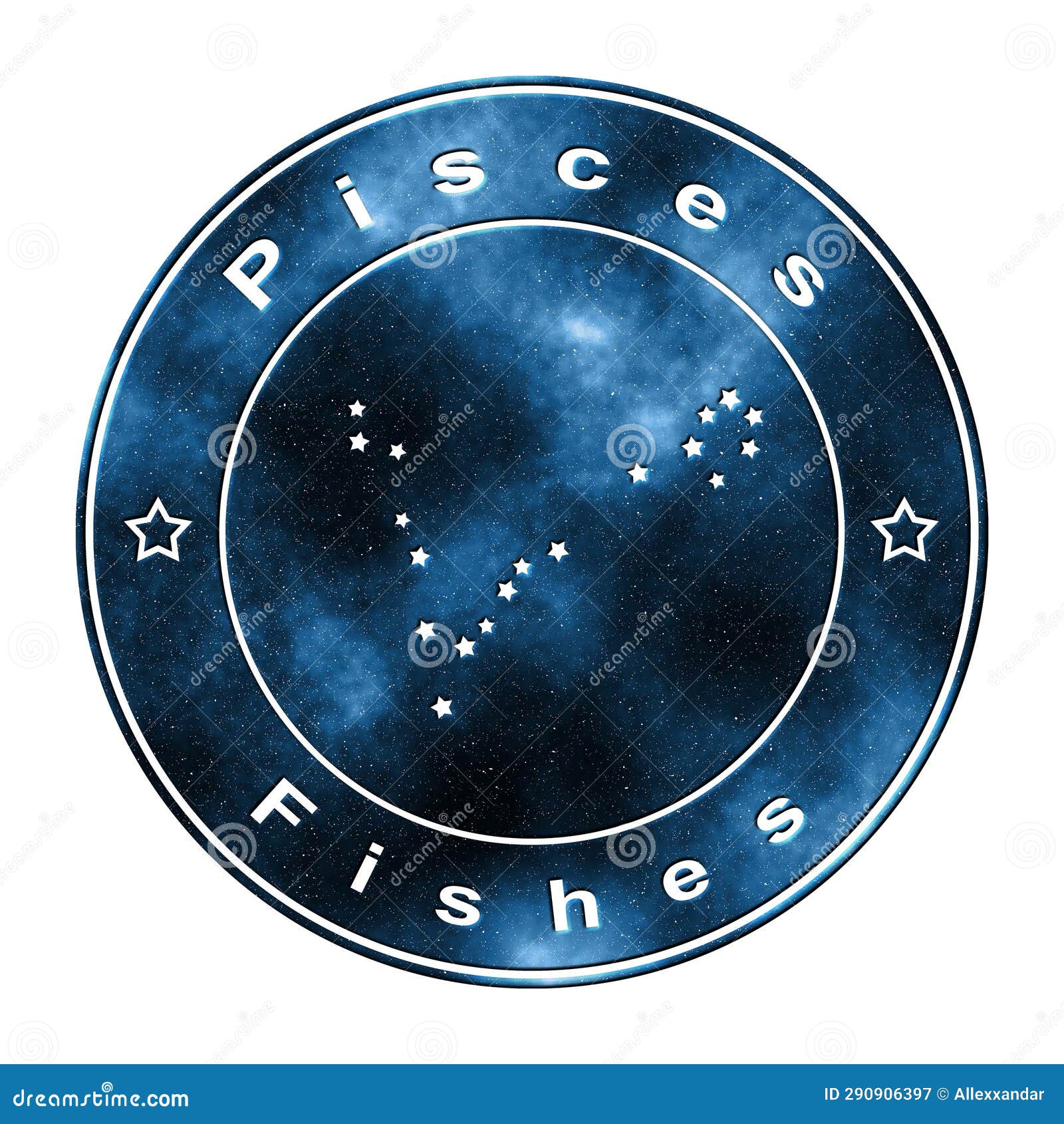 Pisces Star Constellation, Fishes Constellation Stock Illustration ...