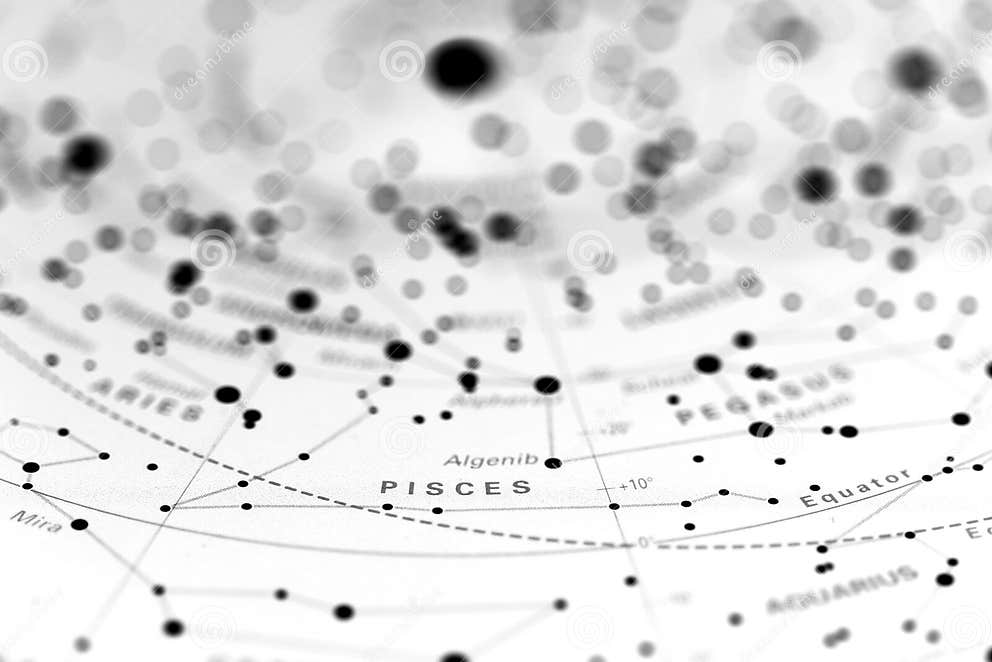 Pisces on star map stock photo. Image of equator, astronomy - 34111226