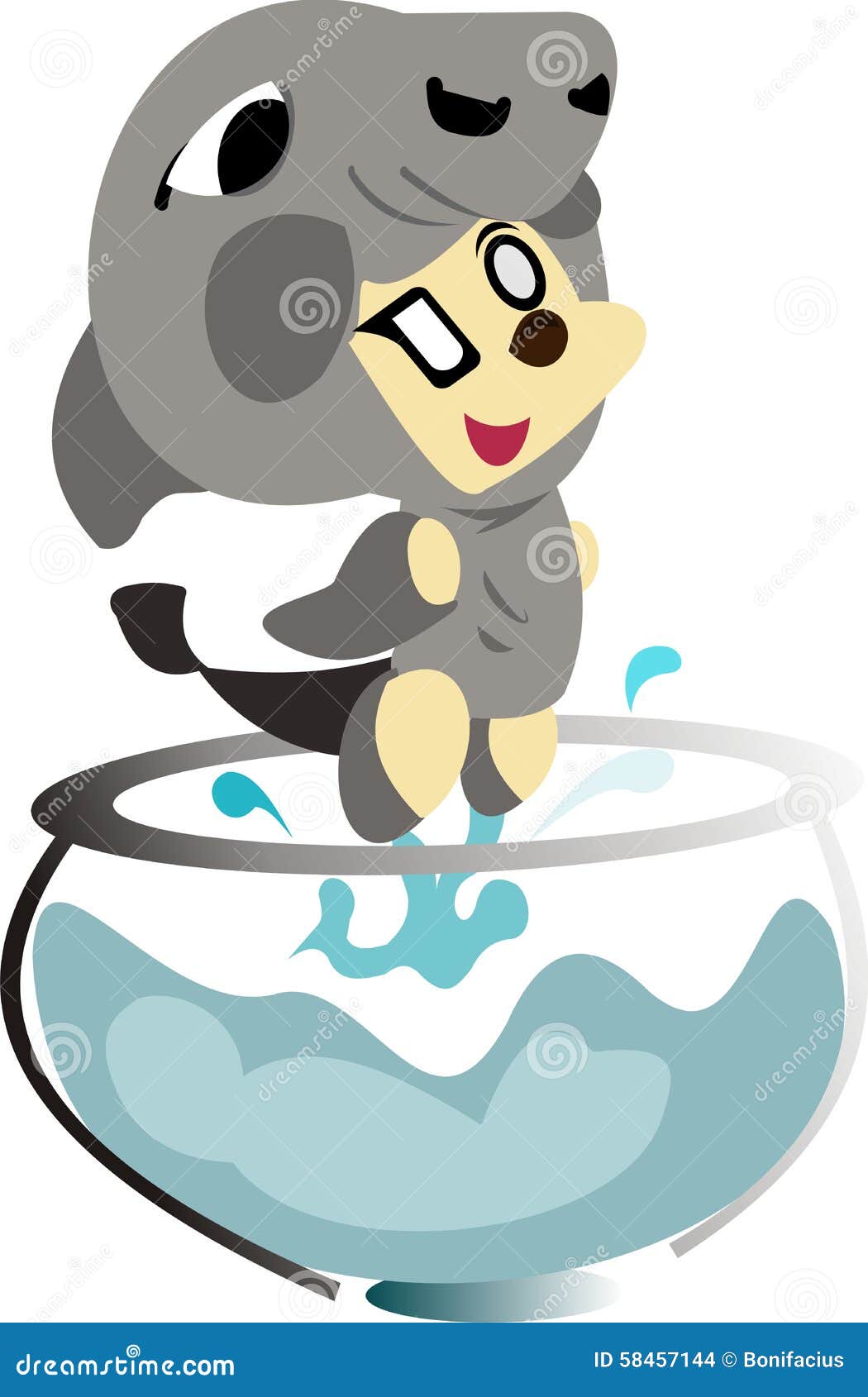 Pisces zodiac cartoon stock vector. Illustration of zodiac - 58457144